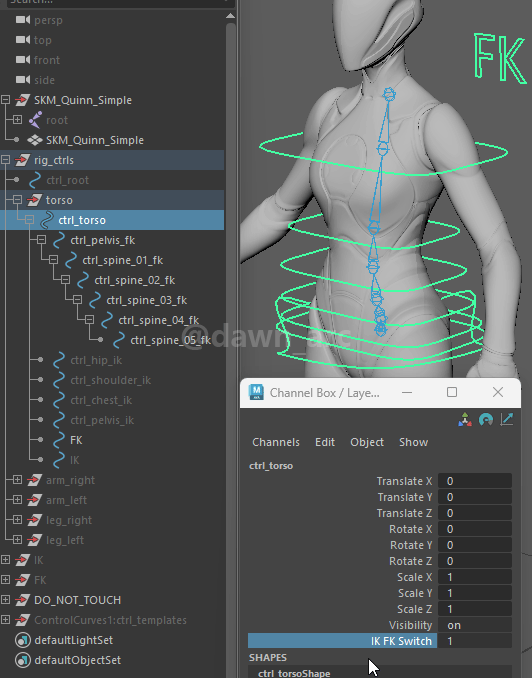 [Maya]Rigging 10 - Spine IK